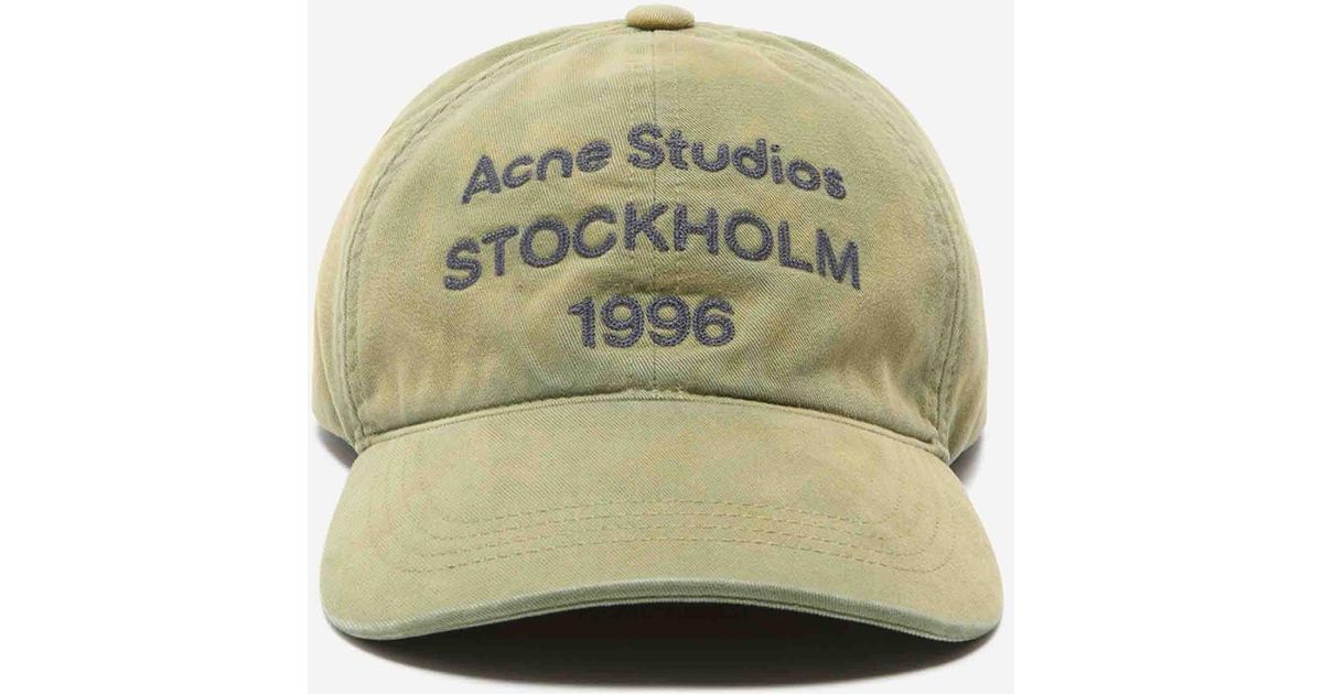 Acne Studios Embroidered Logo Cap in Natural | Lyst UK