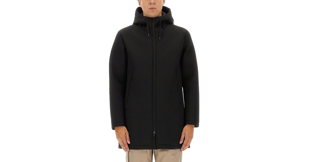 Herno Scuba Three Layers Long Parka in Black for Men | Lyst UK