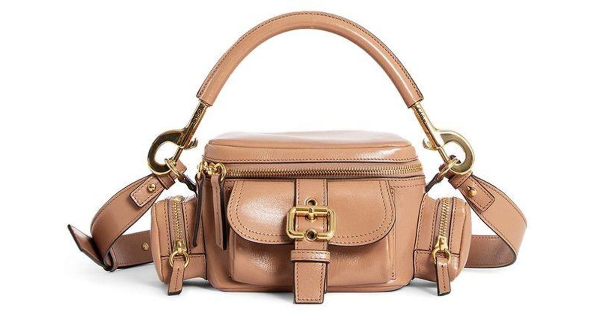Chloé Camera Bag Small Leather Shoulder Bag in Natural | Lyst