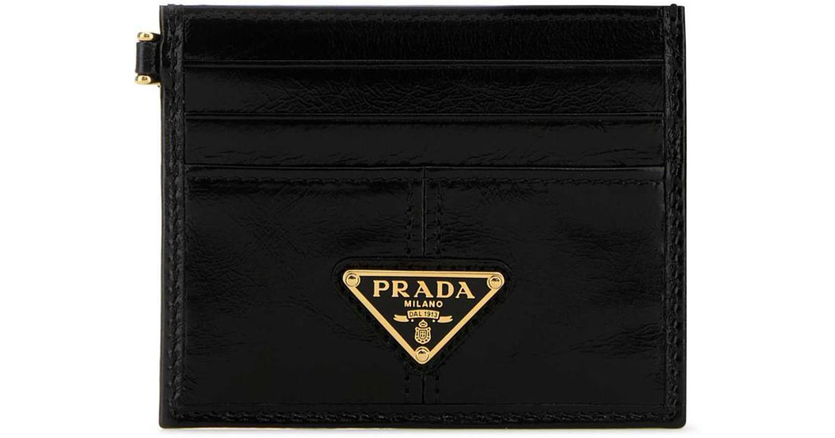 Prada Wallets in Black | Lyst