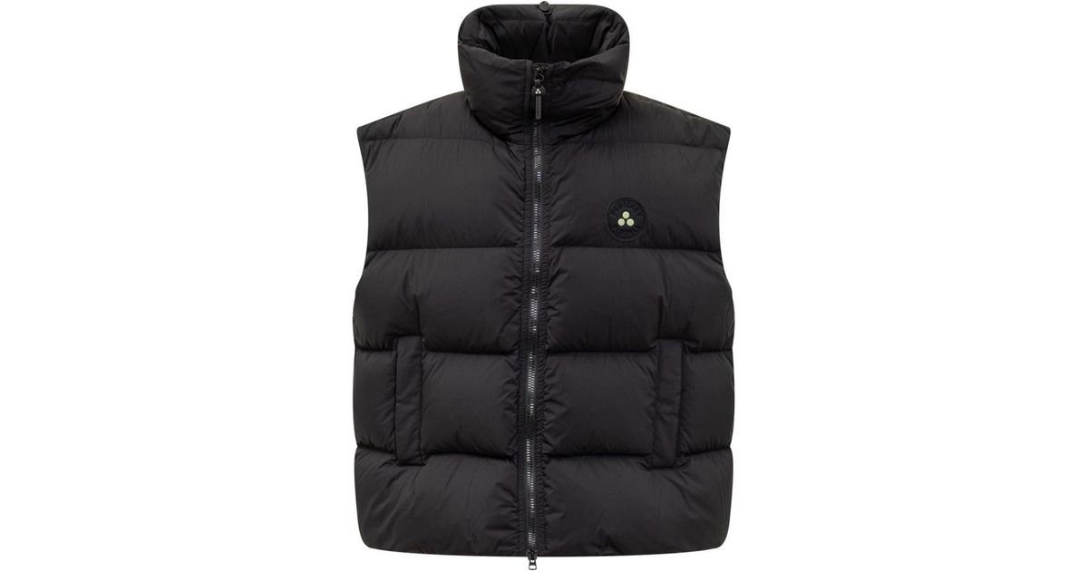 Peuterey Tony Effe Peuterey Padded Vest With Zip Closure in Black for ...