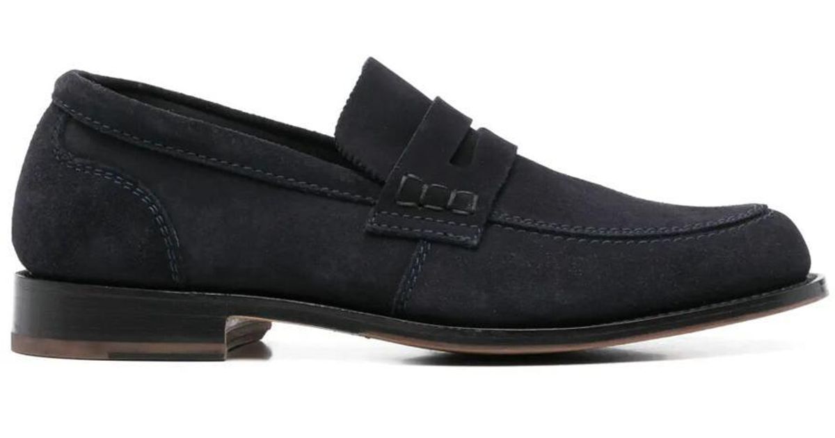 Tricker's Connaught Loafer Shoes in Black for Men | Lyst