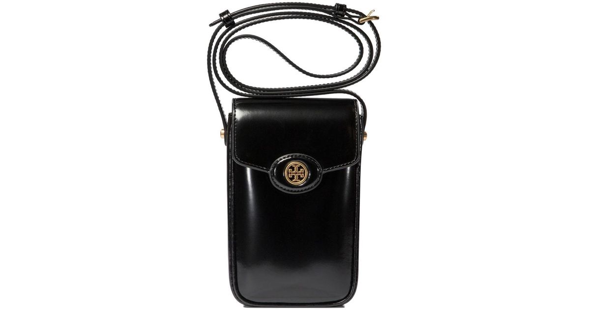 Tory Burch "Robinson" Phone Crossbody in Black | Lyst