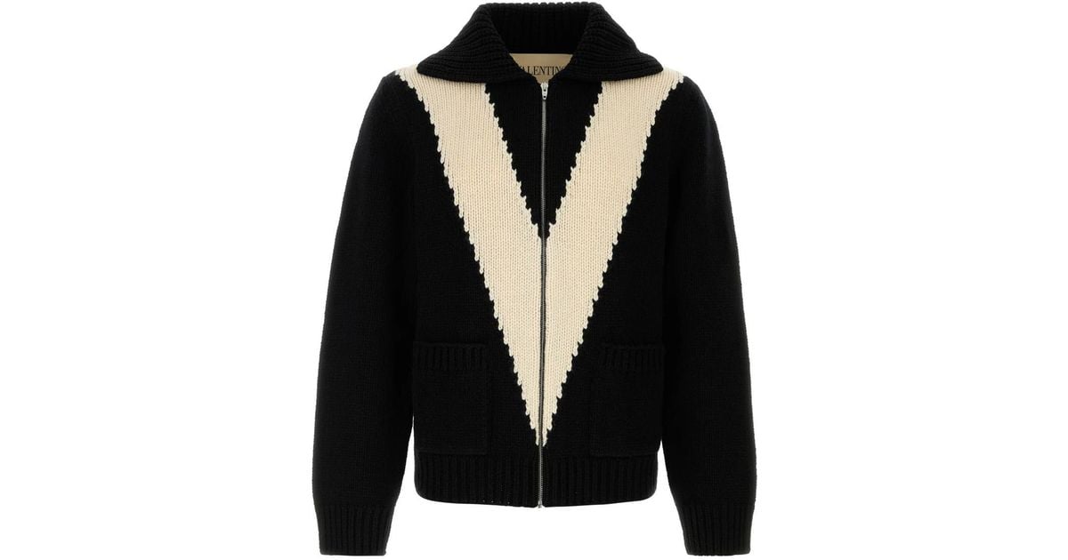 Valentino Garavani Jersey Jacket Clothing in Black for Men | Lyst UK
