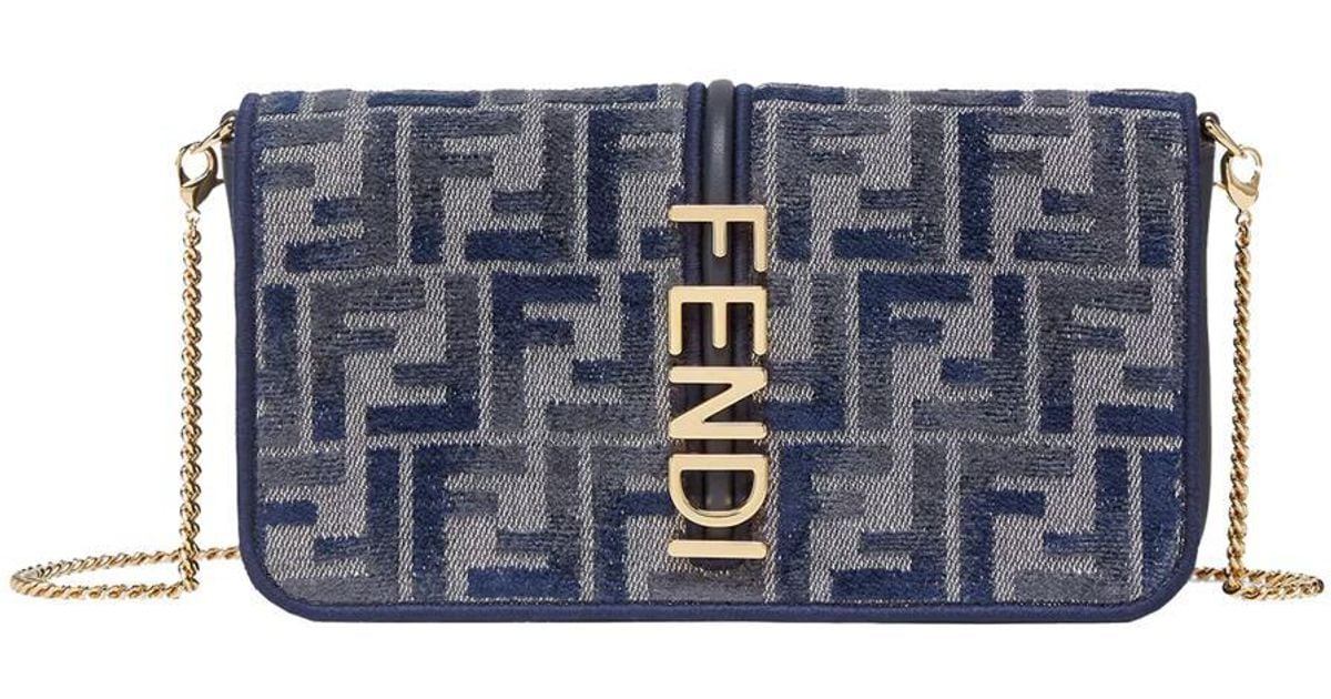 Fendi Wallet On Chain Bags in Blue | Lyst