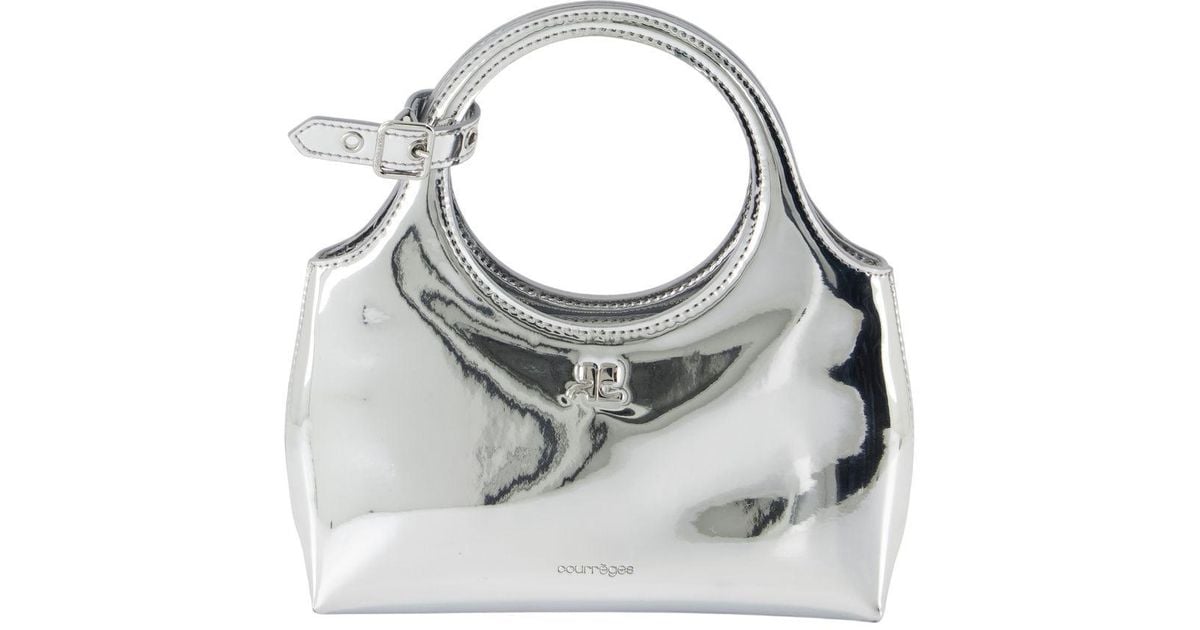 Courreges Mini Holy Day Mirror Purse in Grey | Lyst UK