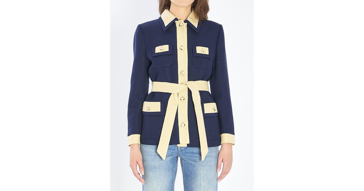 Valentino Garavani Caban Jacket in Blue | Lyst UK