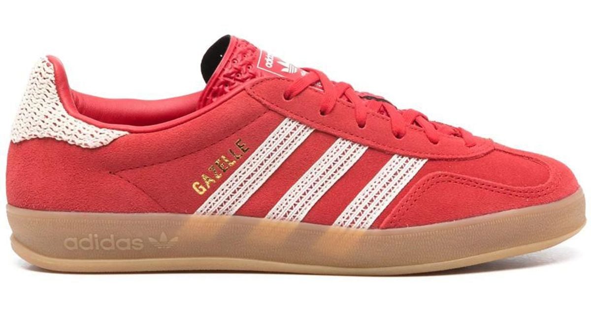 adidas Originals Gazelle Indoor W Shoes in Red | Lyst UK