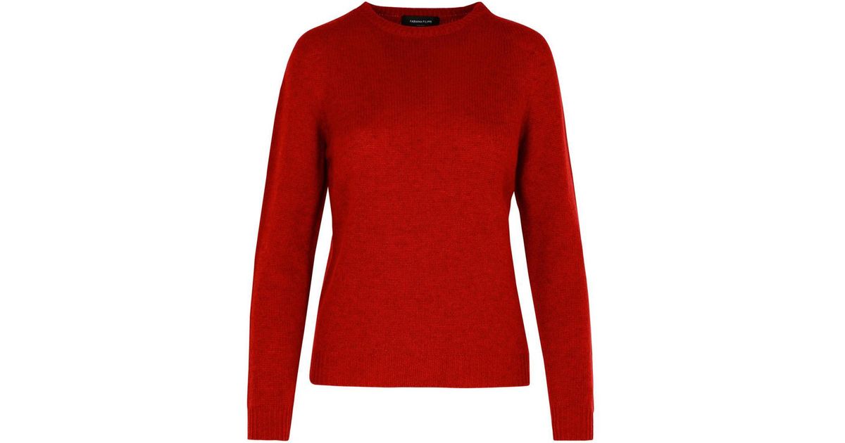 Fabiana Filippi Cashmere Sweater in Red | Lyst UK
