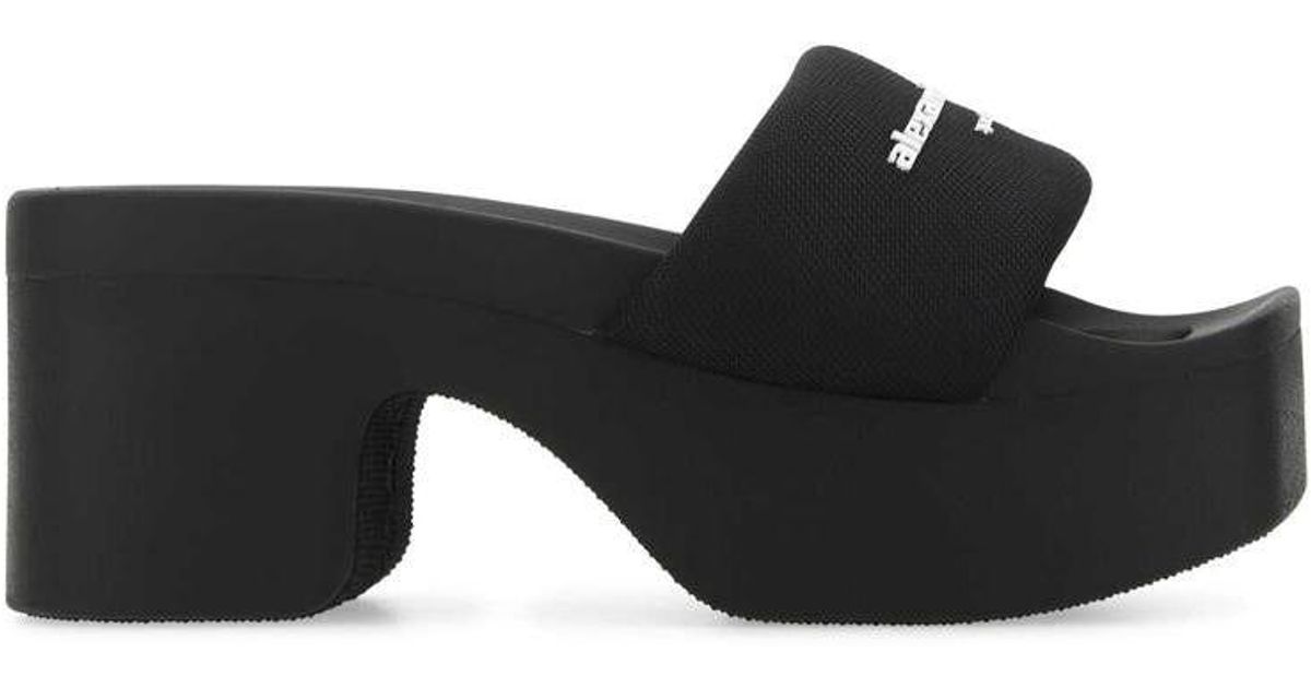 Alexander Wang Platform Slide in Black | Lyst