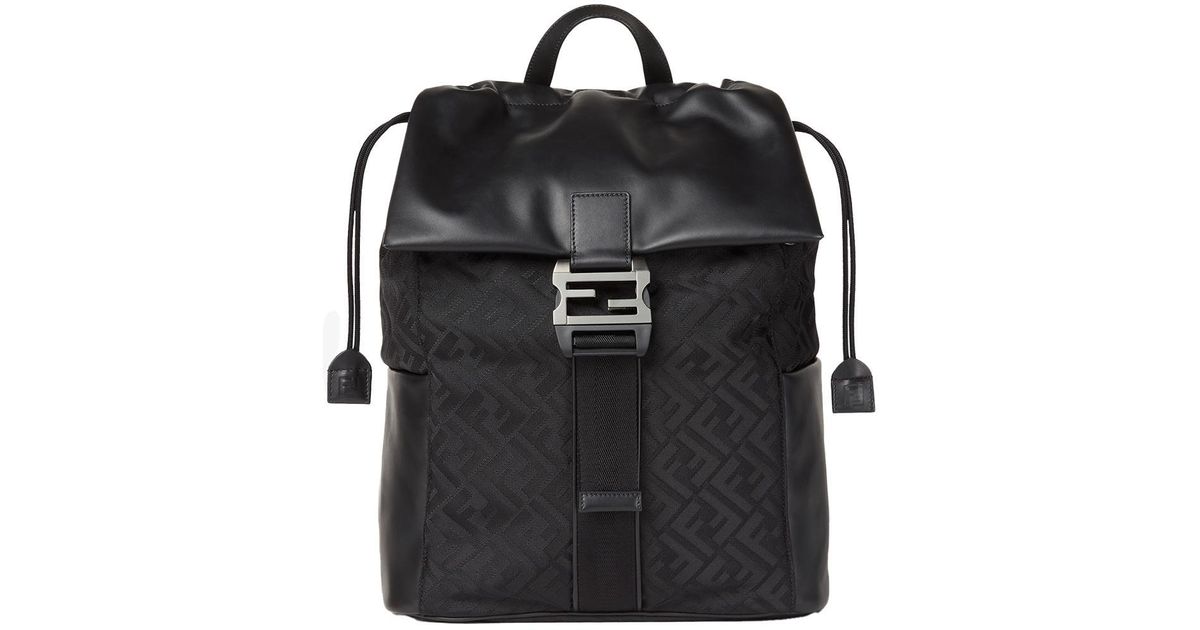 Fendi Baguette Backpack Ff in Black for Men | Lyst UK