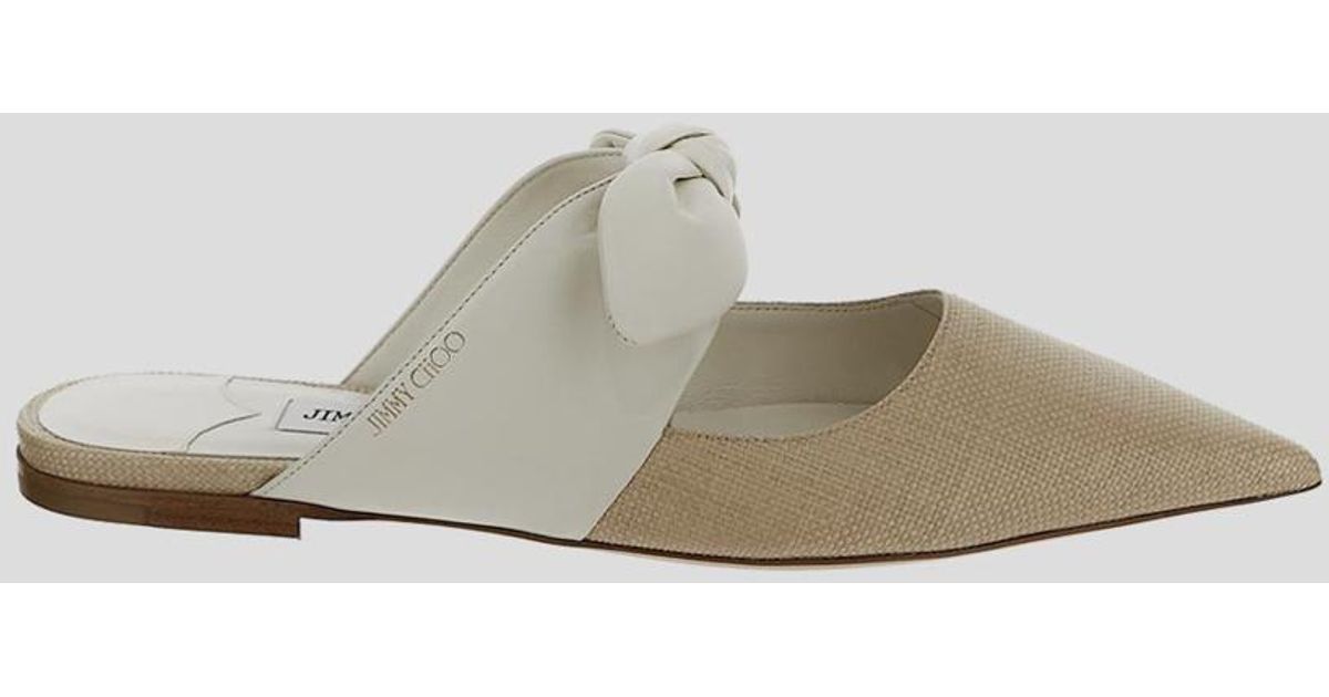 Jimmy Choo Rali Flat Shoes in White | Lyst