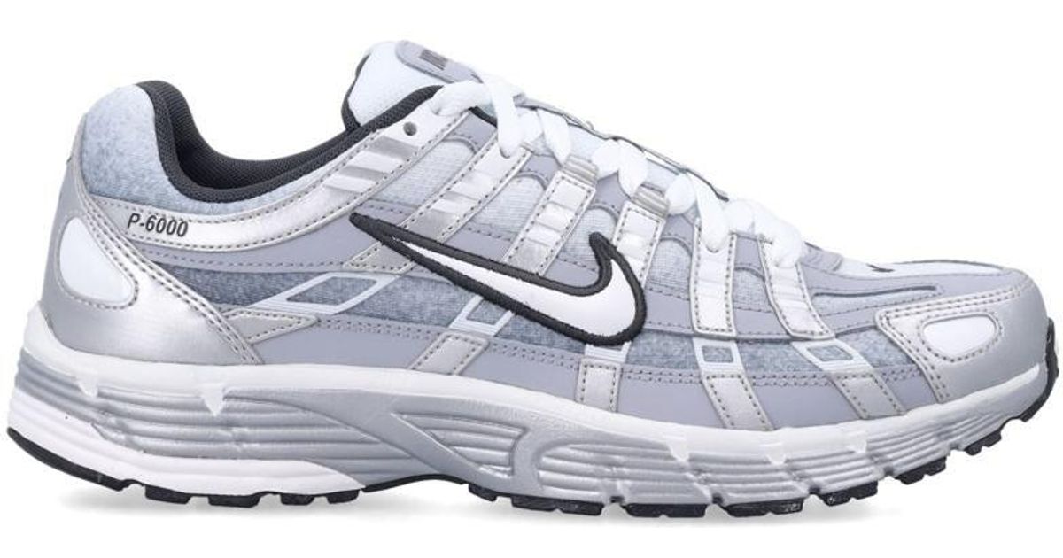 Nike P-6000 Metallic Silver in White | Lyst
