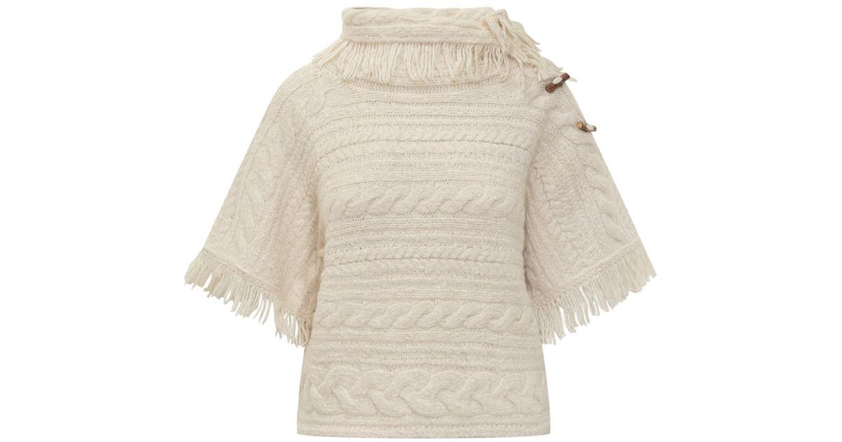 Isabel Marant Marant Étoile Ivory Knit With Fringes And Braids in ...