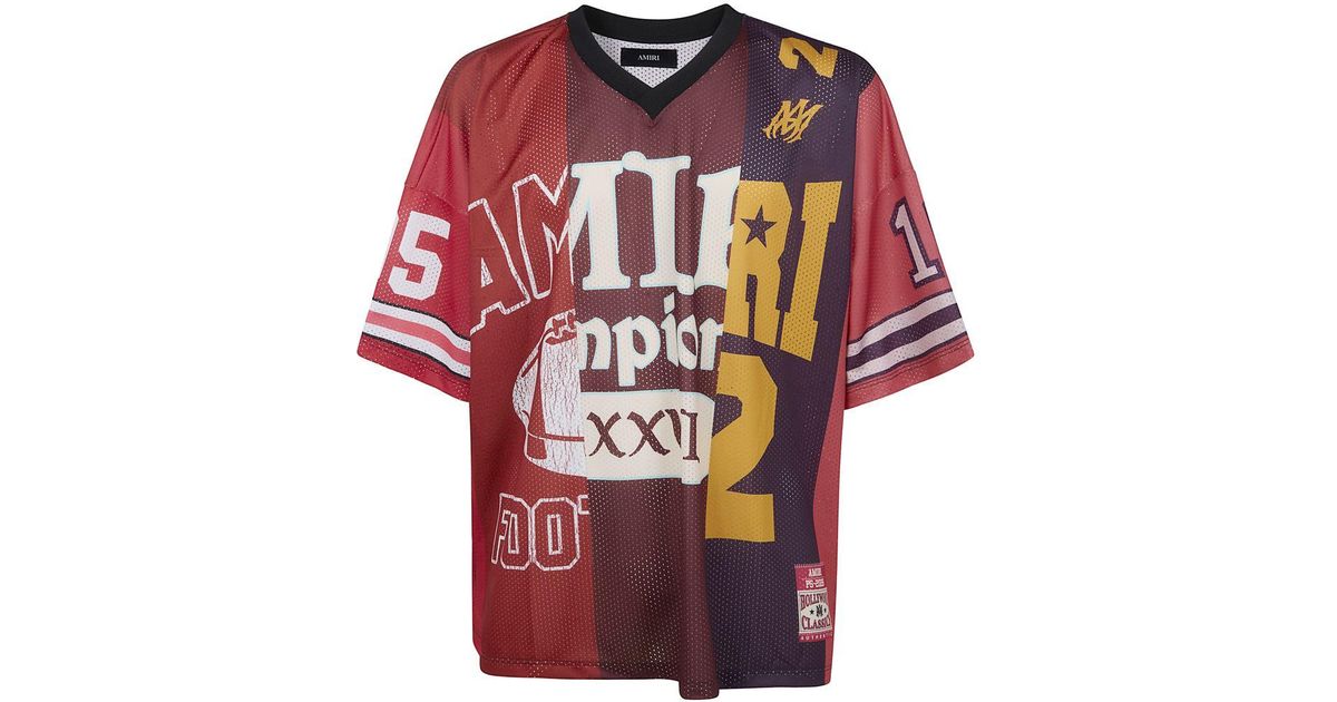 Amiri "Spliced Oversized" Tee in Red for Men | Lyst UK