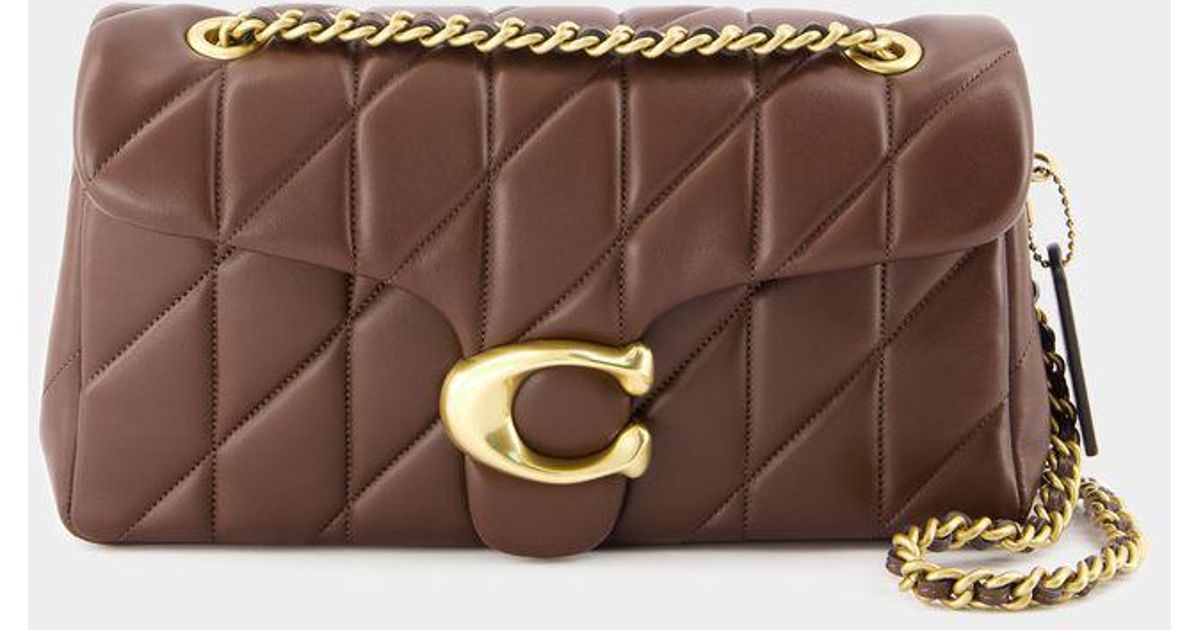 COACH Quilted Leather Top-Handle Shoulder Bag in Brown | Lyst