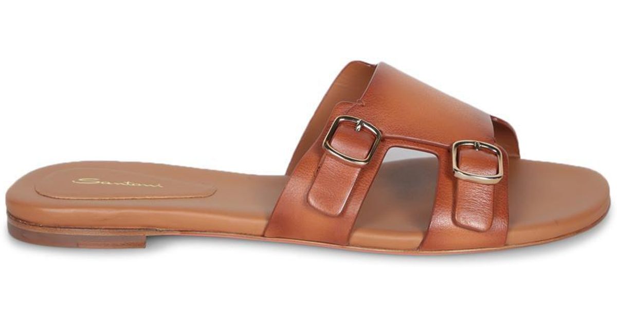 Santoni Sandals in Brown | Lyst