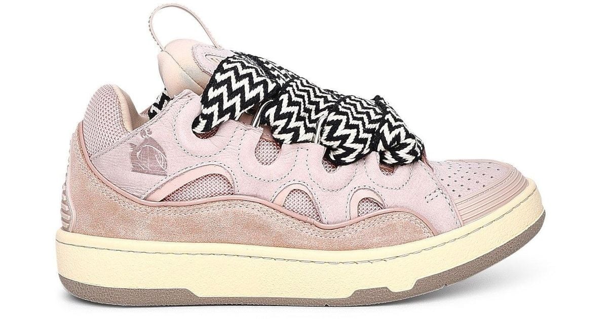 Lanvin Synthetic Sneaker Curb in Pink | Lyst