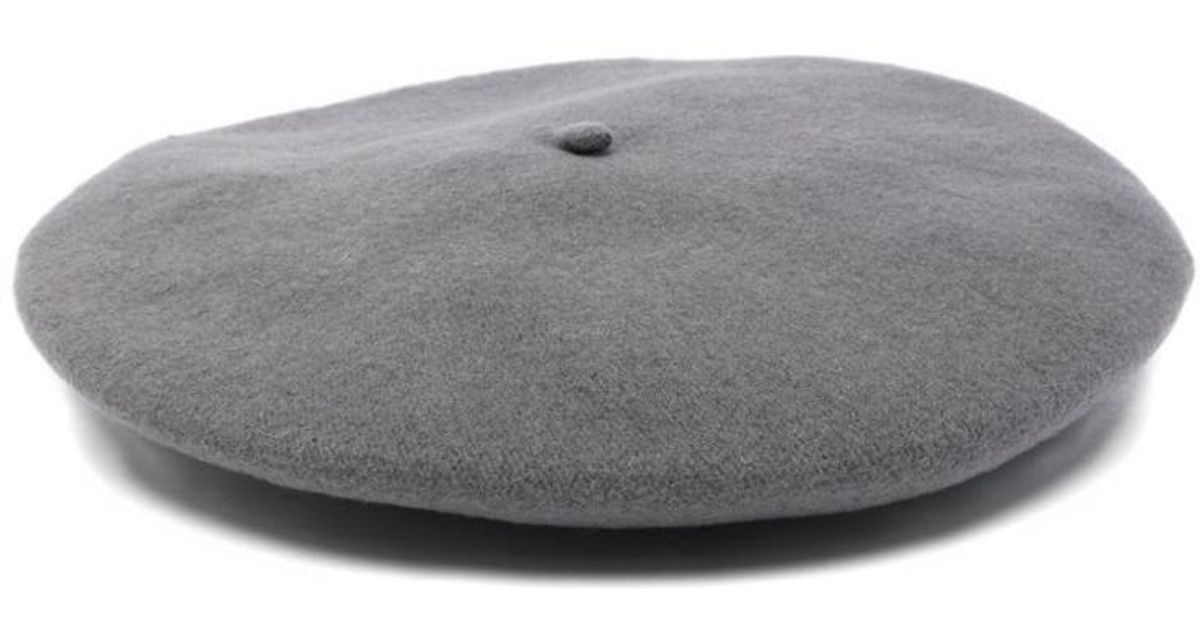 Emporio Armani Wool Basque Hat in Grey | Lyst UK