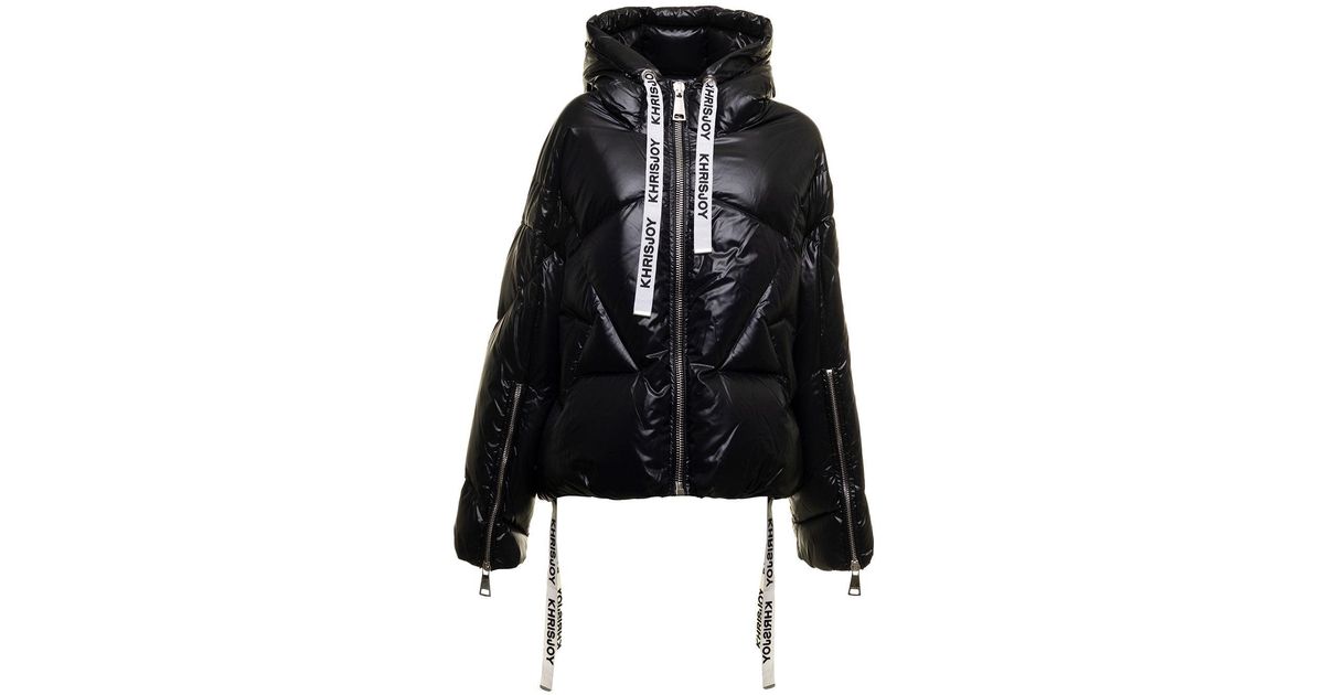 Khrisjoy 'Puff Khris Iconic' Oversized Down Jacket With Hood in Black ...