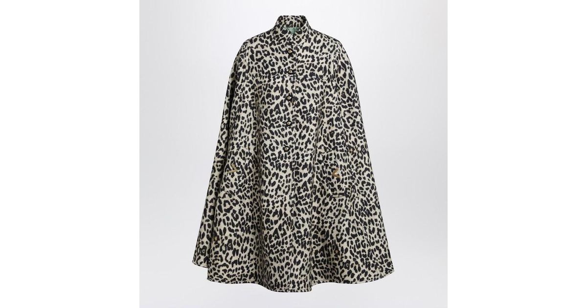Valentino Garavani Animal-print Cape in Black | Lyst UK