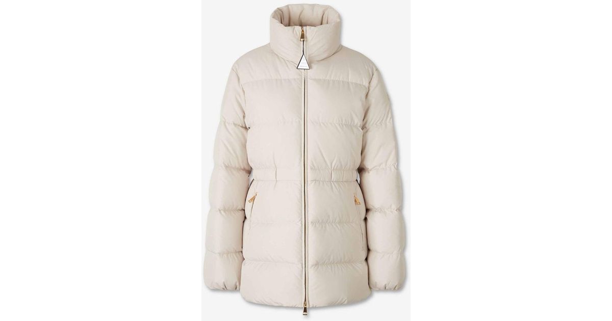 Moncler Short Puffer Brossette in Natural | Lyst
