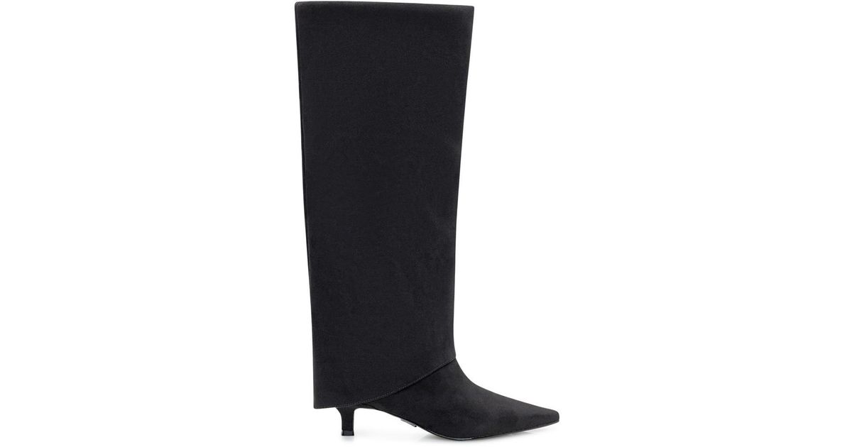 Steve Madden Tall Boots With Kitten Heel in Black | Lyst