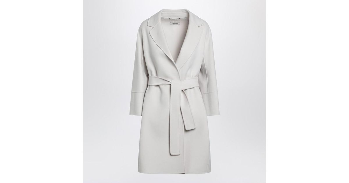 Max Mara Ivory Short Double Coat in White | Lyst UK