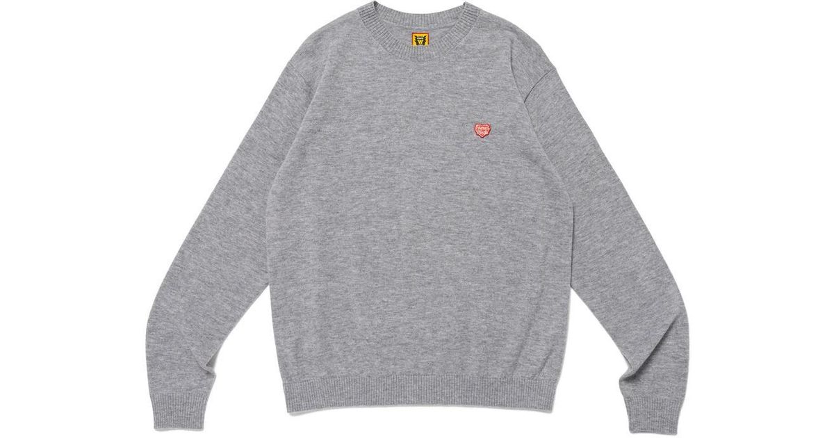 Human Made Sweater With Logo in Gray for Men | Lyst