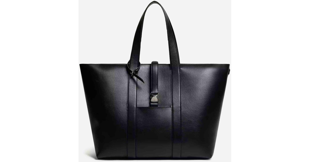 Moncler Genius Leather Tote Bag in Black | Lyst