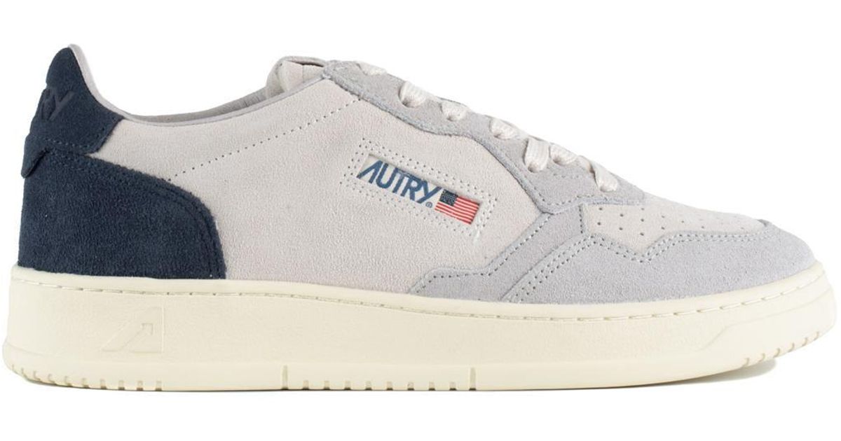 Autry Medalist Low Suede Loft And Space Sneakers in Blue for Men | Lyst UK