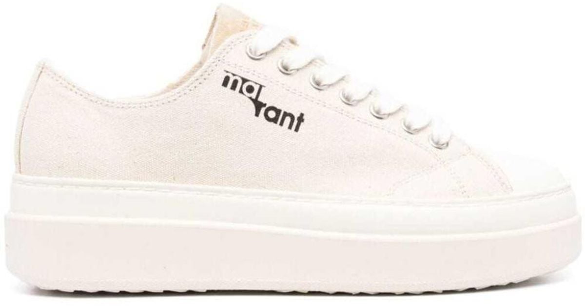 Isabel Marant Sneakers With Platform And Logo Detail in White | Lyst