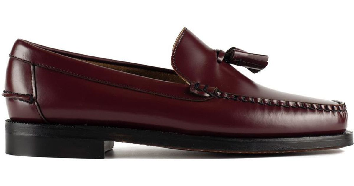 Sebago Classic Will Burgundy Loafer in Red for Men | Lyst
