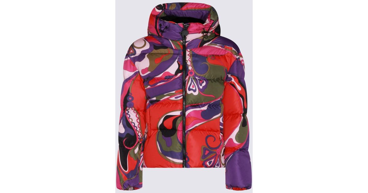 PUCCI Down Jacket in Red | Lyst UK