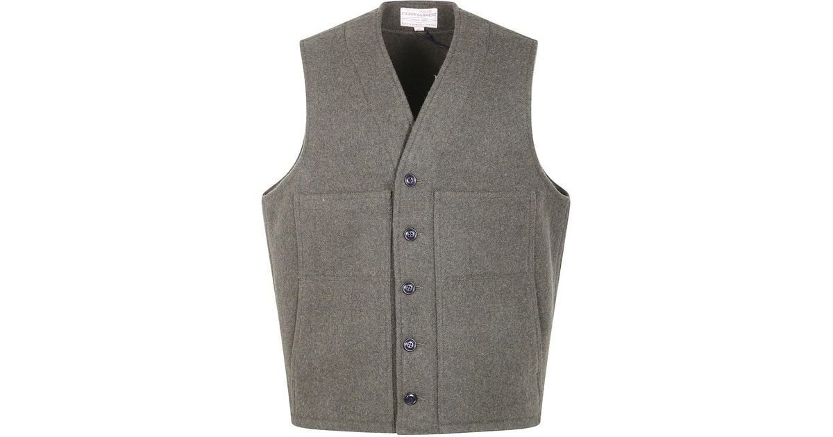 Filson "Mackinaw Wool Vest" Vest in Gray for Men | Lyst