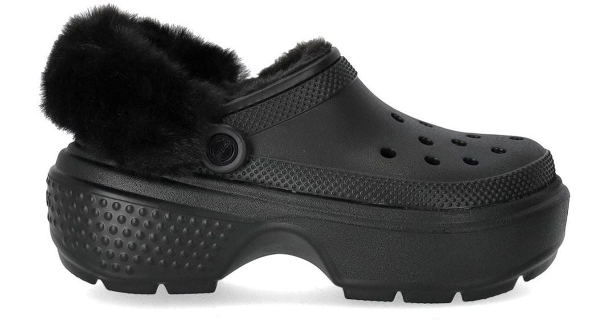 Crocs™ Stomp Lined Clog in Black | Lyst