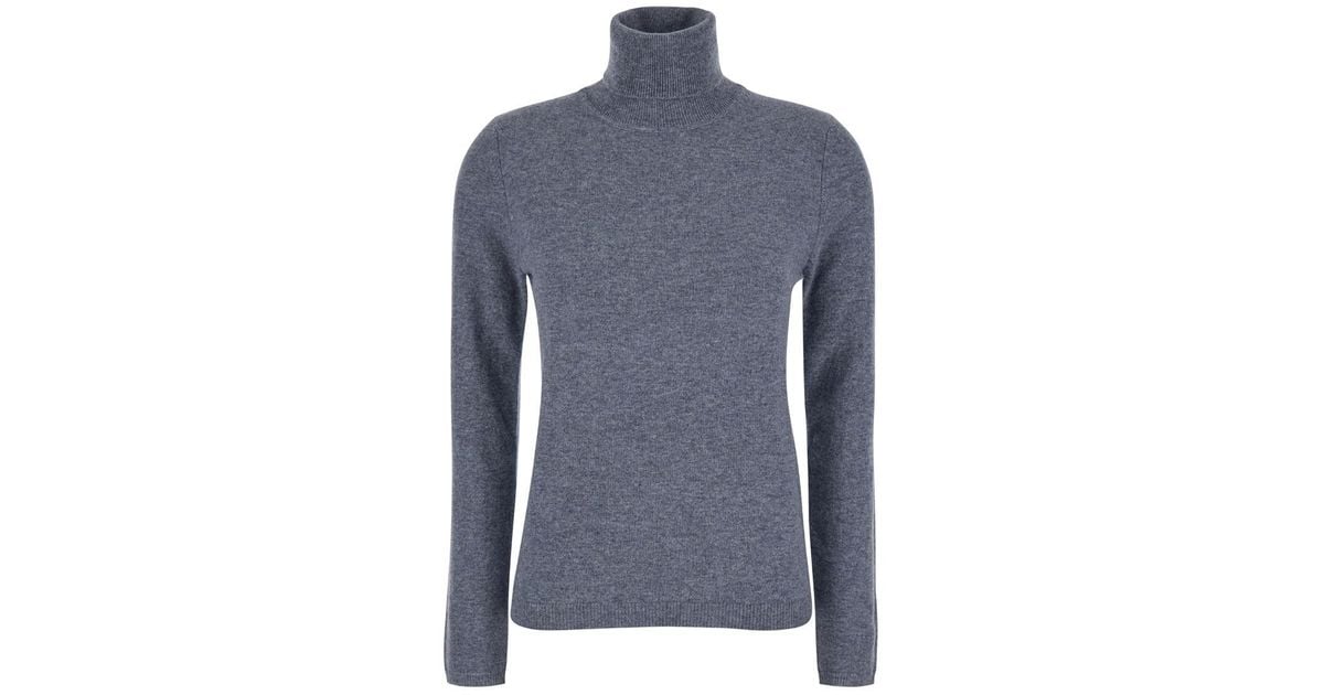 Plain Turtleneck in Blue | Lyst