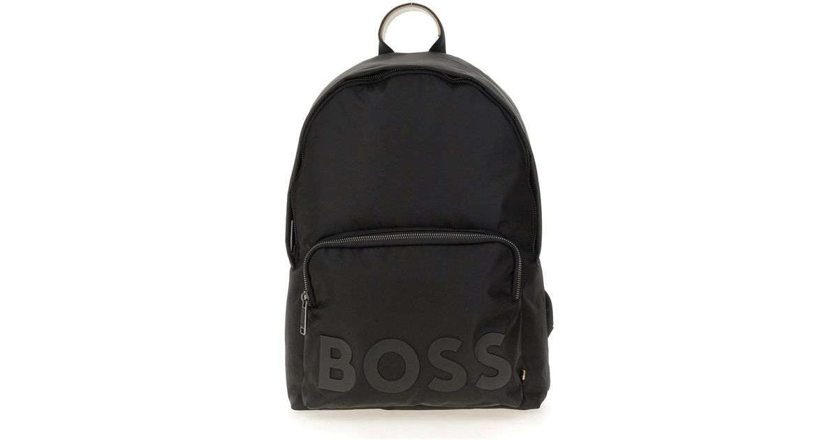 BOSS Nylon Backpack in Black for Men | Lyst
