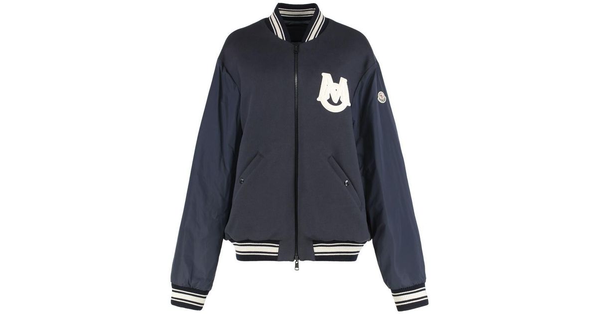 Moncler Padded Reversible Bomber Jacket Vennes in Blue for Men | Lyst UK