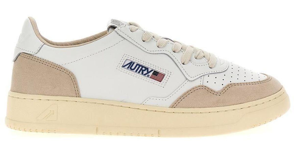 Autry 'Medalist Low' Sneakers in White | Lyst