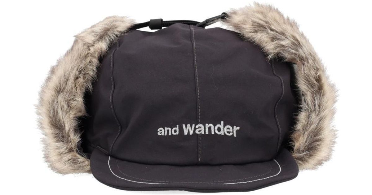 and wander Hat With Fur in Black for Men | Lyst UK