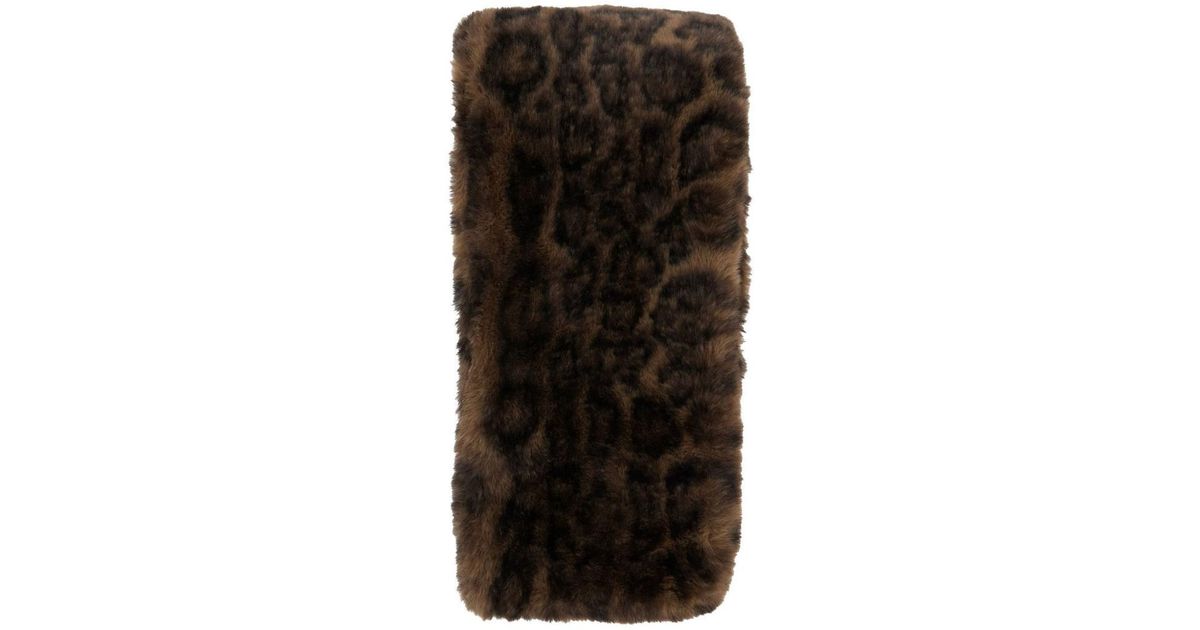 Apparis Kai Leopard Scarf in Black | Lyst UK