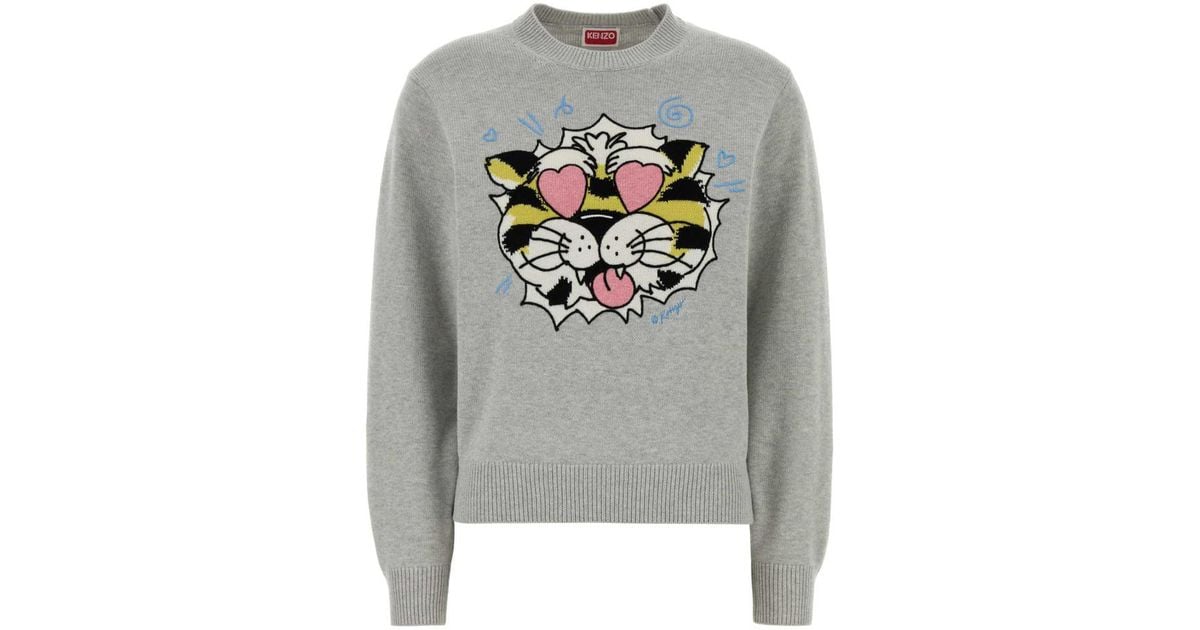 KENZO Knitwear in Grey | Lyst UK