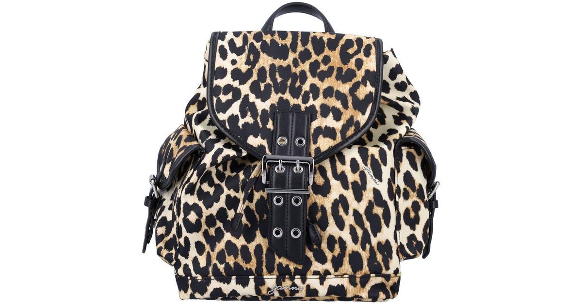 Ganni Small Bucky Nylon Backpack in Black | Lyst