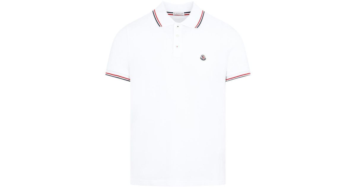 Moncler Mini Polo Shirt For Spring/Summer 2025 in White for Men | Lyst