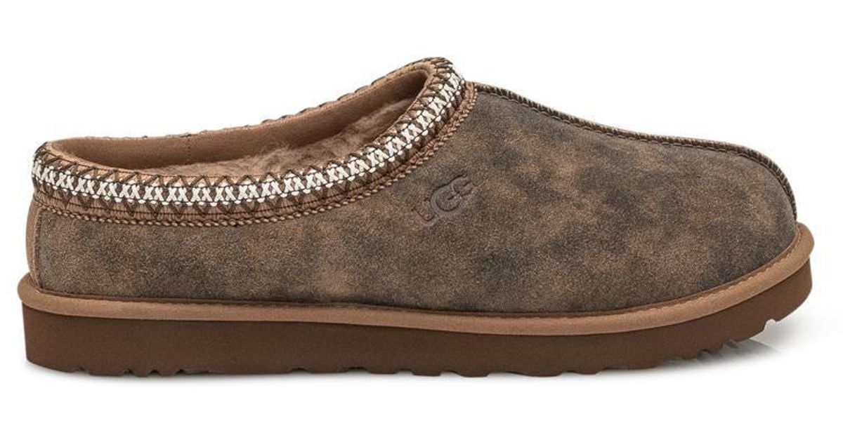 UGG Tasman Slippers In Suede Brown for Men | Lyst UK
