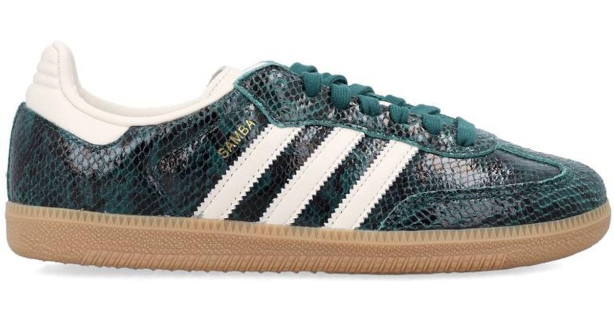 adidas Originals Samba Og Snakeskin Leather Sneakers in Blue | Lyst UK