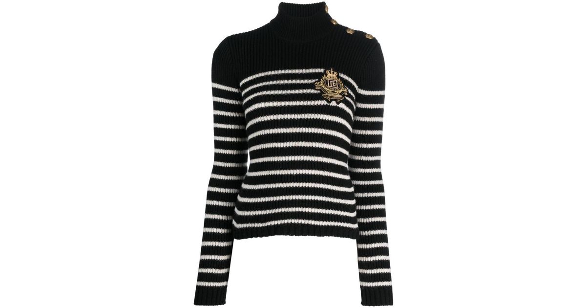 Balmain Sweaters in Black | Lyst