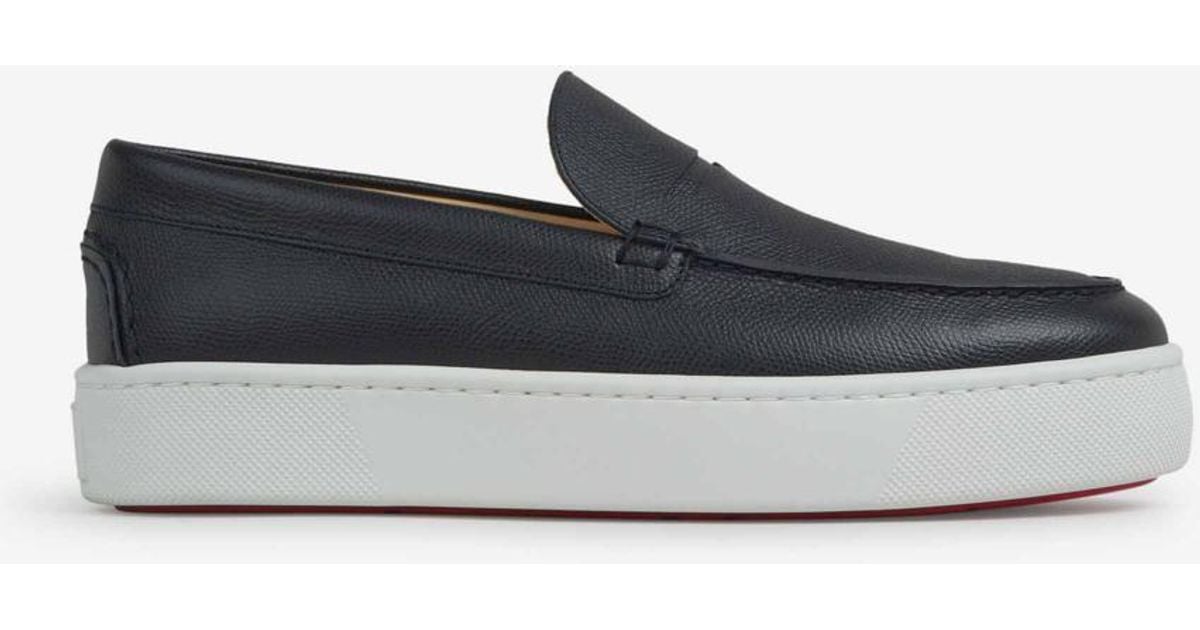 Christian Louboutin Paqueboat Flat Loafers in White for Men | Lyst