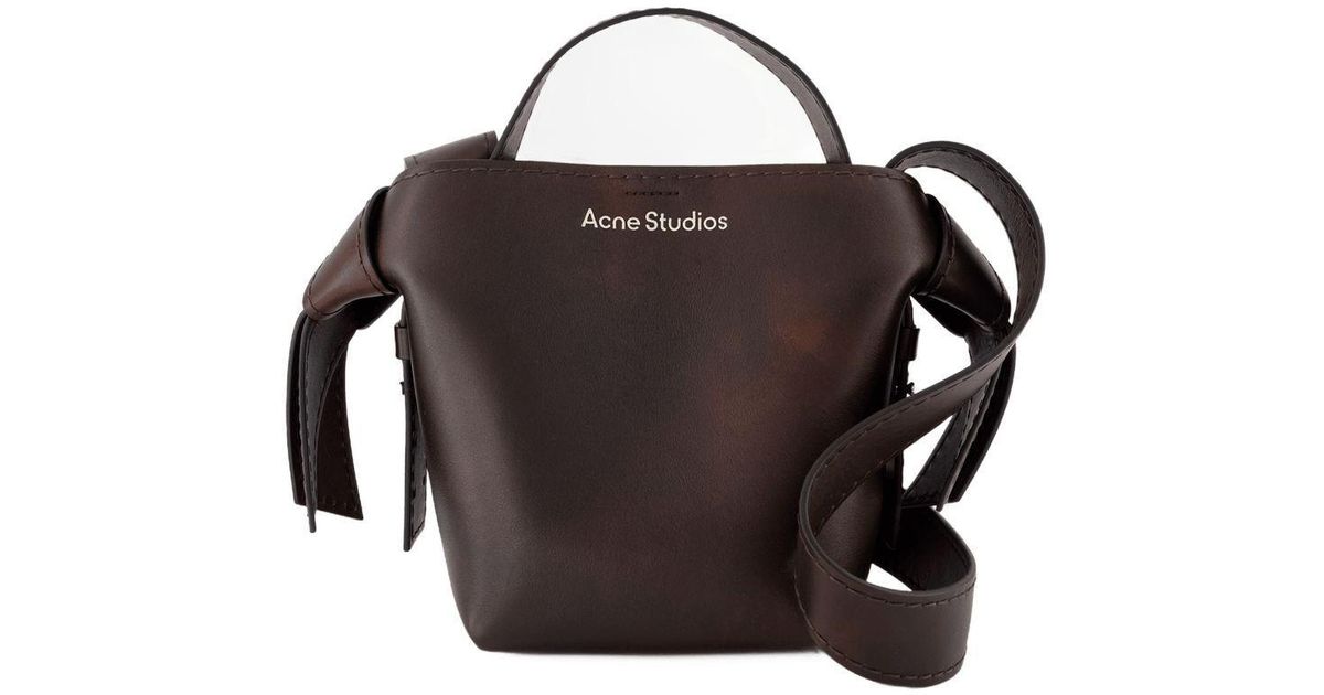 Acne Studios Musubi Mini Aged R Crossbody in Black | Lyst
